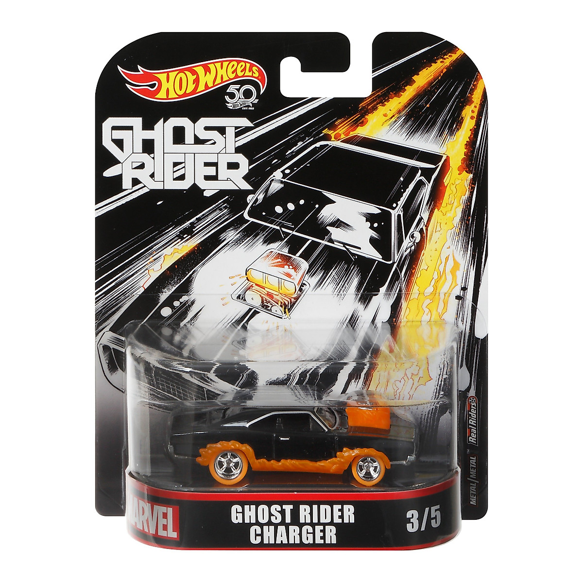 Hot Wheels Ghost Rider Charger Vehicle, 1:64 Scale