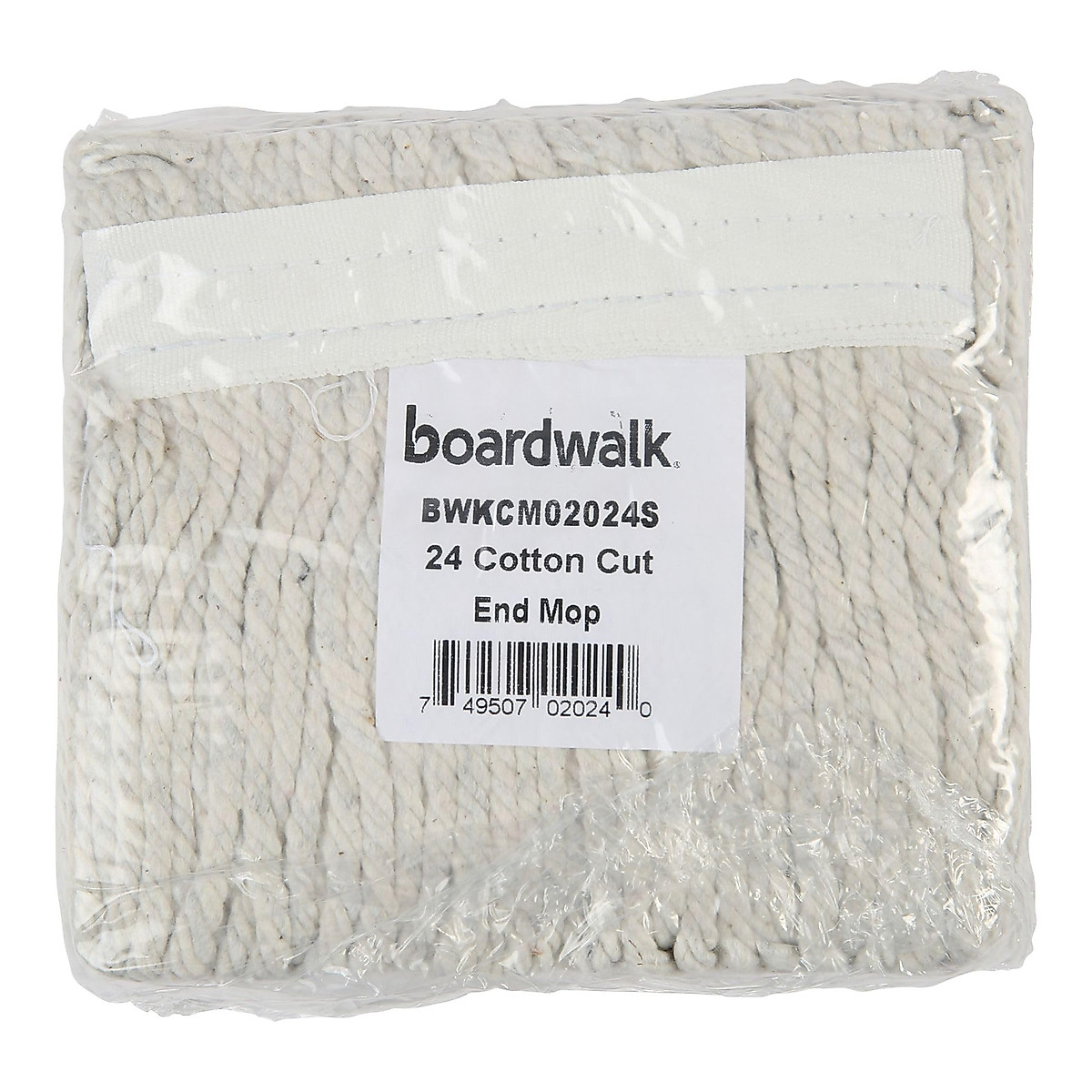 Boardwalk BWKCM02024S #24 Banded Cotton Mop Heads - White (12/Carton)