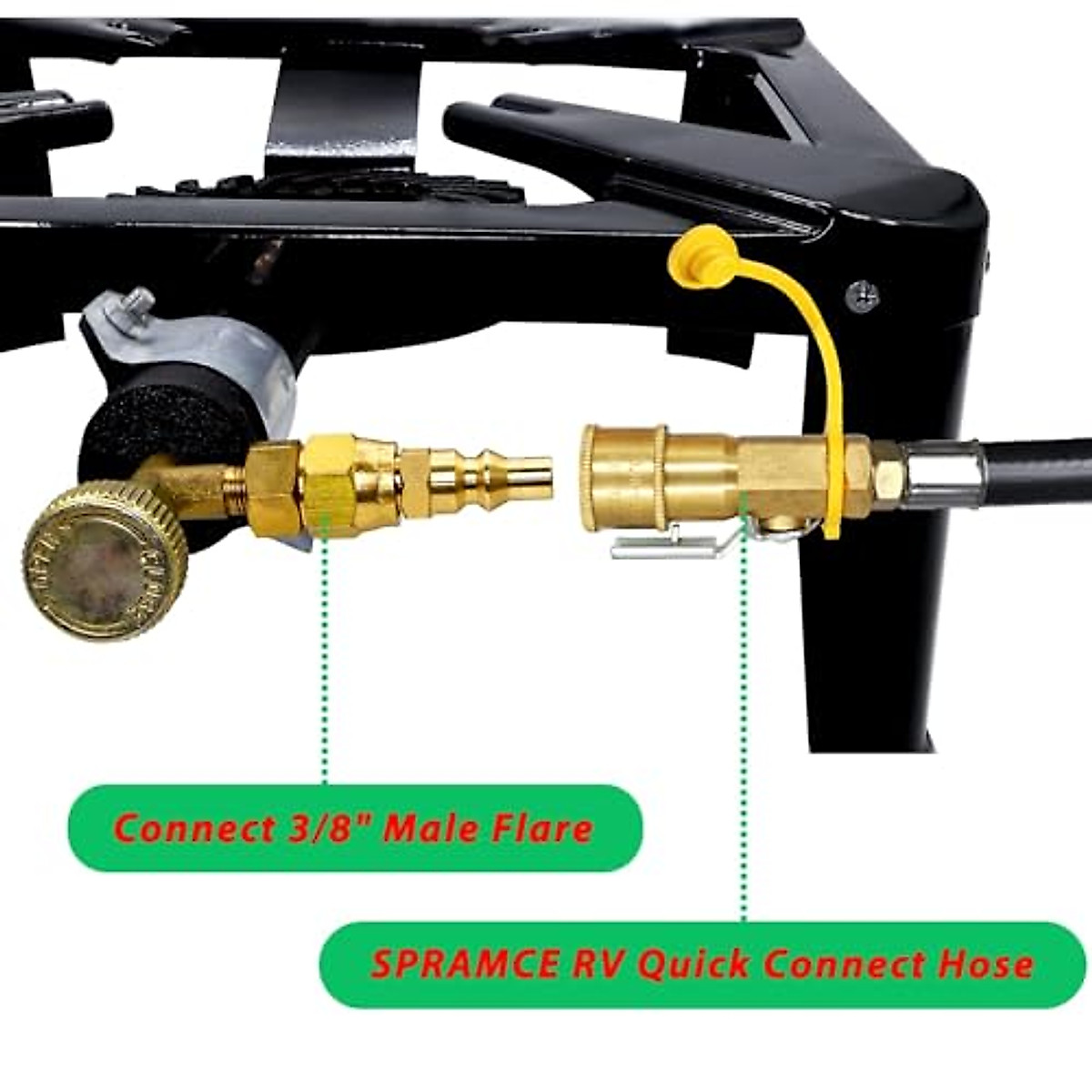 12 Ft Quick Connect Propane Hose for Rv to Grill,Portable Fire Pit, Barbecue Grill, Camping Cook Stove to Quick Connection Interface, with 1/4" Quick Key Connect Plug X 3/8" Female Flare