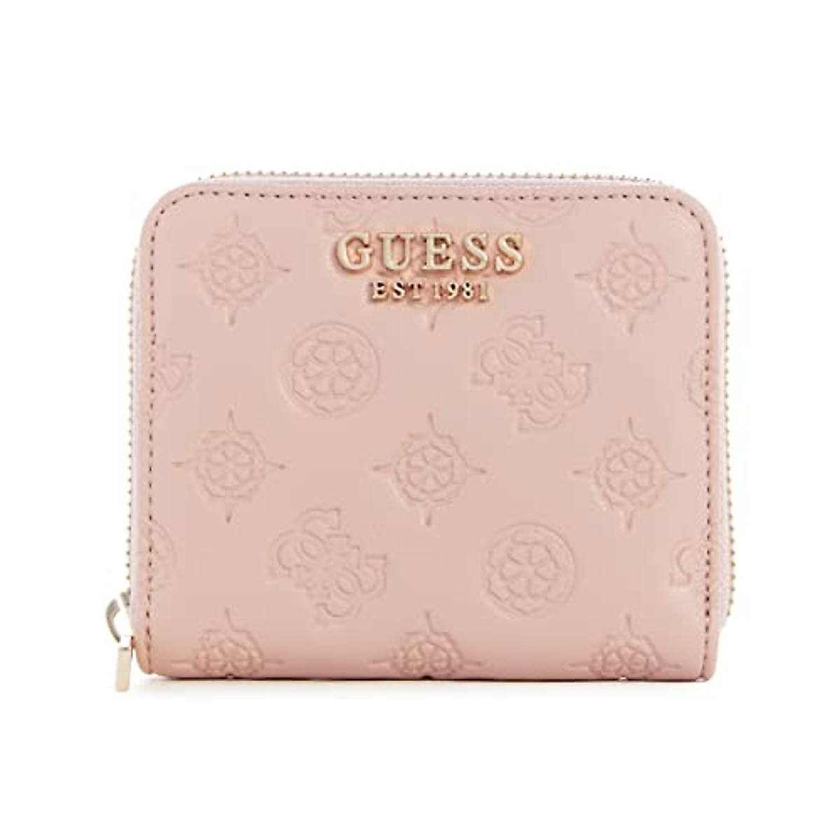 GUESS La Femme Small Zip Around Wallet, Pale Rose
