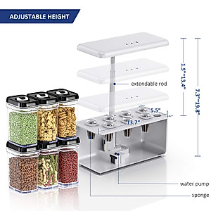 iDOO Hydroponics Growing System, Indoor Garden Starter Kit with LED Grow Light, Automatic Timer Germination Kit, Height Adjustable (7 Pods)