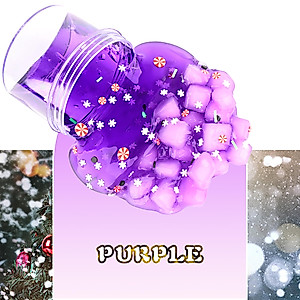 5 Pack Jelly Cube Slime Kit, Super Soft and Non-Sticky Crystal Slime for Kids, Stress Relief Toy, Great Party Favors for Girl Boys, Goodie Bag Fillings, Fidget Toy for Ages 3+