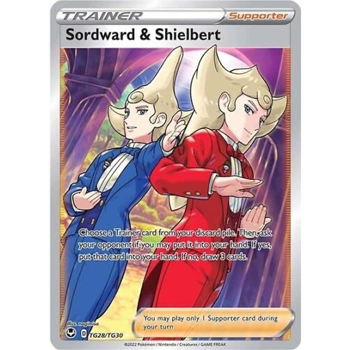 Sordward & Shielbert - Full Art - Trainer Gallery - TG28/TG30 - Silver Tempest - NM/M