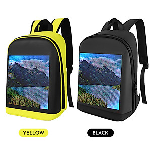 Lixada LED Color Screen Customizable Backpack Travel Bag Pack School Bag for Men Women College Students