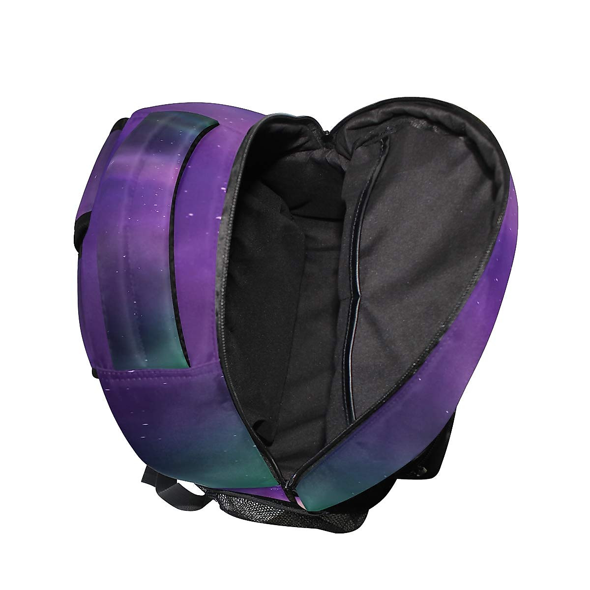 Northern Lights Aurora Borealis Backpack Waterproof School Shoulder Bag Gym Backpack Blue Mountain Laptop Bag Casual Day Pack Outdoor Travel Sports Bags for Women Men Kids