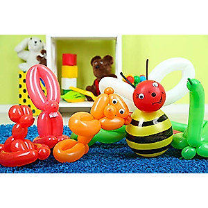 Treasures Gifted Long White Balloons - Animal Balloons - White 260 Balloons - White Long Balloons For Balloon Animals, 260q Balloons - Long White Balloon Animal Kit - 100 Pack Long Skinny Balloons