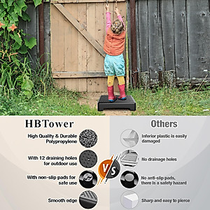 HBTower Step Stool, Mobility Step Stool for Adults & Seniors, Non-Slip Step Platform Indoor and Outdoor, Portable Step Riser, Safety Step for Car, Bedside, Office, Shower, Stairs, Black