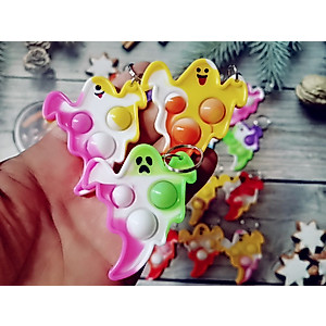 20 Packs Bulk Halloween Ghost Fidget Mini Pop for Kids Party Favors and Classroom Students Gifts