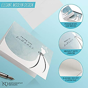 Bridal Shower Wedding Thank You Cards with Envelopes, Thank You From The Bride To Be Cards, Bridal Shower Thank You, 30 count