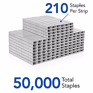 Swingline Staples, Standard, 1/4" Length, 210/Strip, 5000/Box, 10 Pack (35111) Packaging may vary