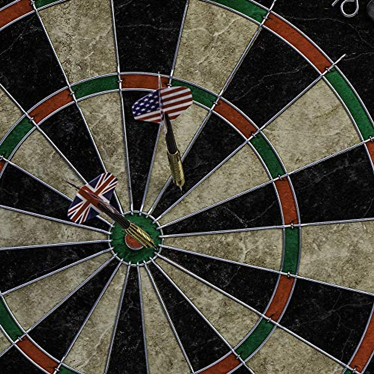 DMI Sports Paris Bristle Dartboard Cabinet Sets - Includes LED Lighting or Electronic Scoring Option, Rustic Grey (D4400W)