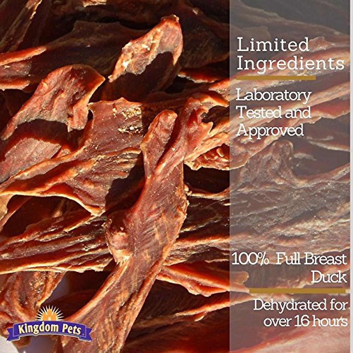 Kingdom Pets Duck Breast Jerky, Premium Treats for Dogs, 40 oz. Bag