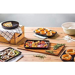 Tala Performance Extra Large Roaster with Rack and Free Large Yorkshire Pan, Professional Gauge Carbon Steel with Whitford Eclipse Non-Stick Coating, Cooking and Roasting, Black, 10A31389