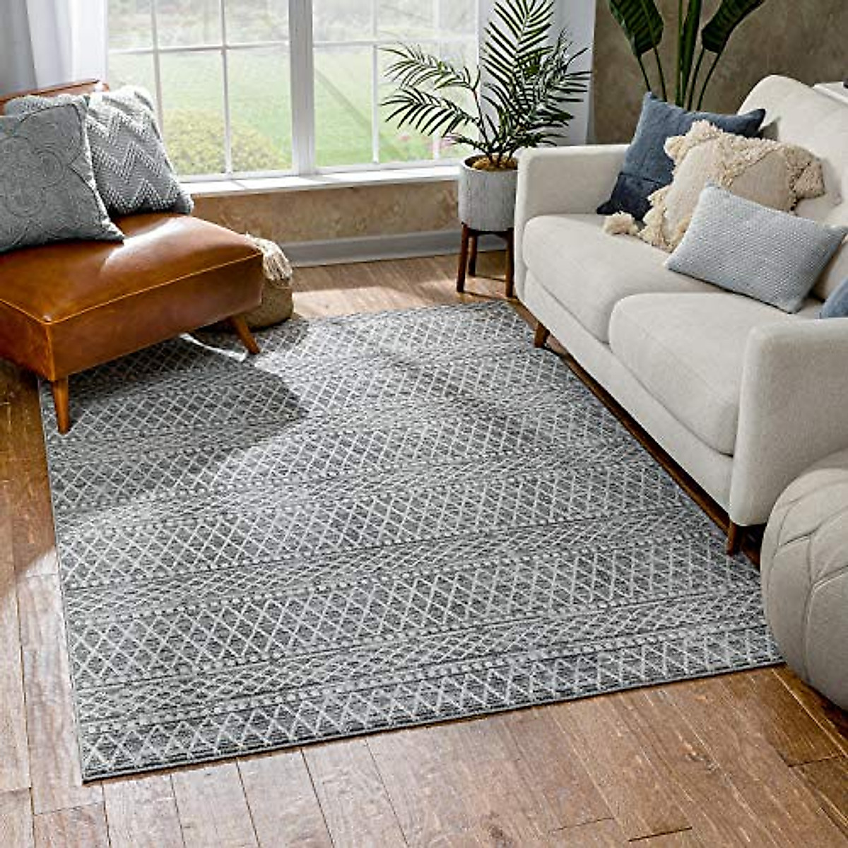 Well Woven Keller Blue Vintage Stripes Pattern Area Rug 8x11 (7'10" x 10'6")