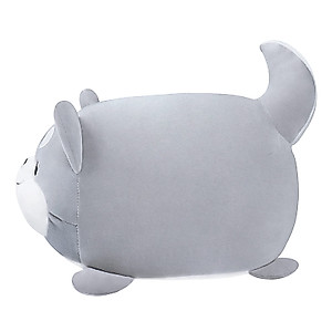 Auspicious beginning Husky Stuffed Animal Throw Pillow, Huskies Chubby Anime Plush Pillow Kawaii Plush Stuff Animal Cute Plushie Stuffed Dog Plush