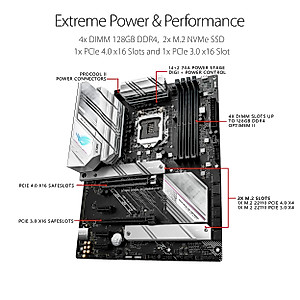 ASUS ROG STRIX B560-A GAMING WIFI LGA 1200 (Intel 11th/10th Gen) ATX motherboard (PCIe 4.0, 8+2 power stages, Two-Way Noise Cancelation, WiFi 6, 2.5 Gb LAN, 2xM.2 slots, USB 3.2 Gen 2x2 USB Type-C)