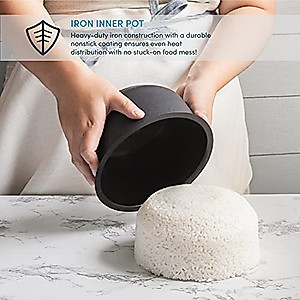 Aroma Housewares Professional 12-Cups (Cooked) / 3Qt. 360° Induction Rice Cooker & Multicooker (ARC-7606B), Black, 12 Cup