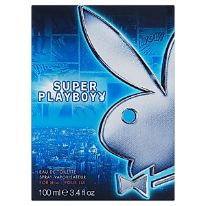 Playboy Super EDT Spray for Men, 3.4 Fluid Ounce