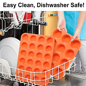 MMMAT Silicone Muffin Pan - Best German Silicone - 12 Cups Silicone Cupcake Pan - Non-Stick Silicone Baking Pan, Food Grade, BPA Free, Dishwasher Safe - Perfect for Egg Muffin, Corn Bread, Cupcakes