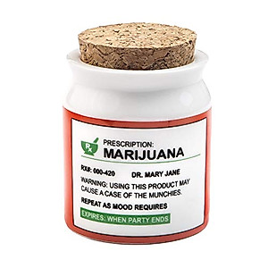 FASHIONCRAFT Fashion Craft 88018 stash jar-Prescription-Small-from Gifts, White