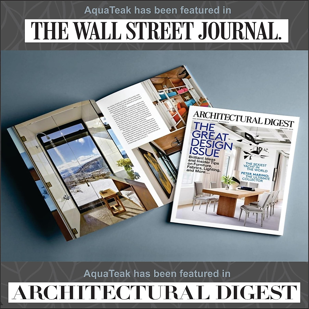 AquaTeak The Original Moa Small Teak Shower Caddy