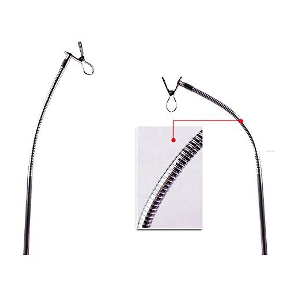 SudaTek Heavy Duty Dog Pet Grooming Table Hair Dryer Stand Hose Tube Holder Hands-Free Stainless Steel Groomers Adjustable Third Arm with Clamp