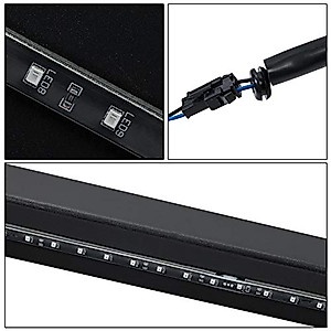 Rear 2’’ Receiver Trailer Tow Hitch Step Bar Bumper Guard W/Led Brake Light for Truck SUV Van