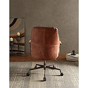 Acme Hamilton Top Grain Leather Office Chair, Cocoa Leather