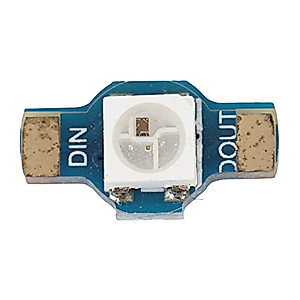 WS2812 LED Module, 5V High Brightness Low Drive Voltage PCB 10Pcs Simple Circuitry WS2812 RGB LED Module Large Scattering Angle for Replacement