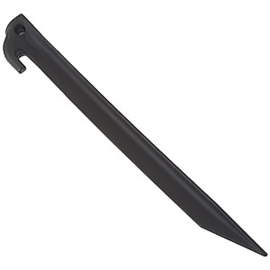 Park & Sun Sports Adjustable Outdoor Volleyball Boundary Webbing with Ground Stakes: 2" Wide Court Line Marker, Black (BC-WEB-2A)