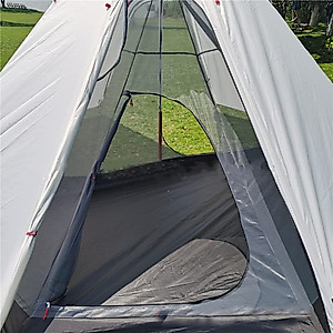 Half Octagonal Mesh Net for 4 Person Tipi Tent 2 Person Mesh Camping and Hiking (Inner Mesh for 1 Person)