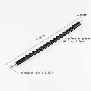 HZACHYX universal metal flexible shaft electric drill connecting shaft bending extension rod electric drill electric screw flexible shaft hose 2PC