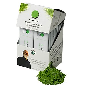 Matcha Green Tea Powder Single Serving Sticks, Dr. Weil's Ceremonial Organic Matcha Powder Singles Packets - Individual Matcha Tea Packets (24)