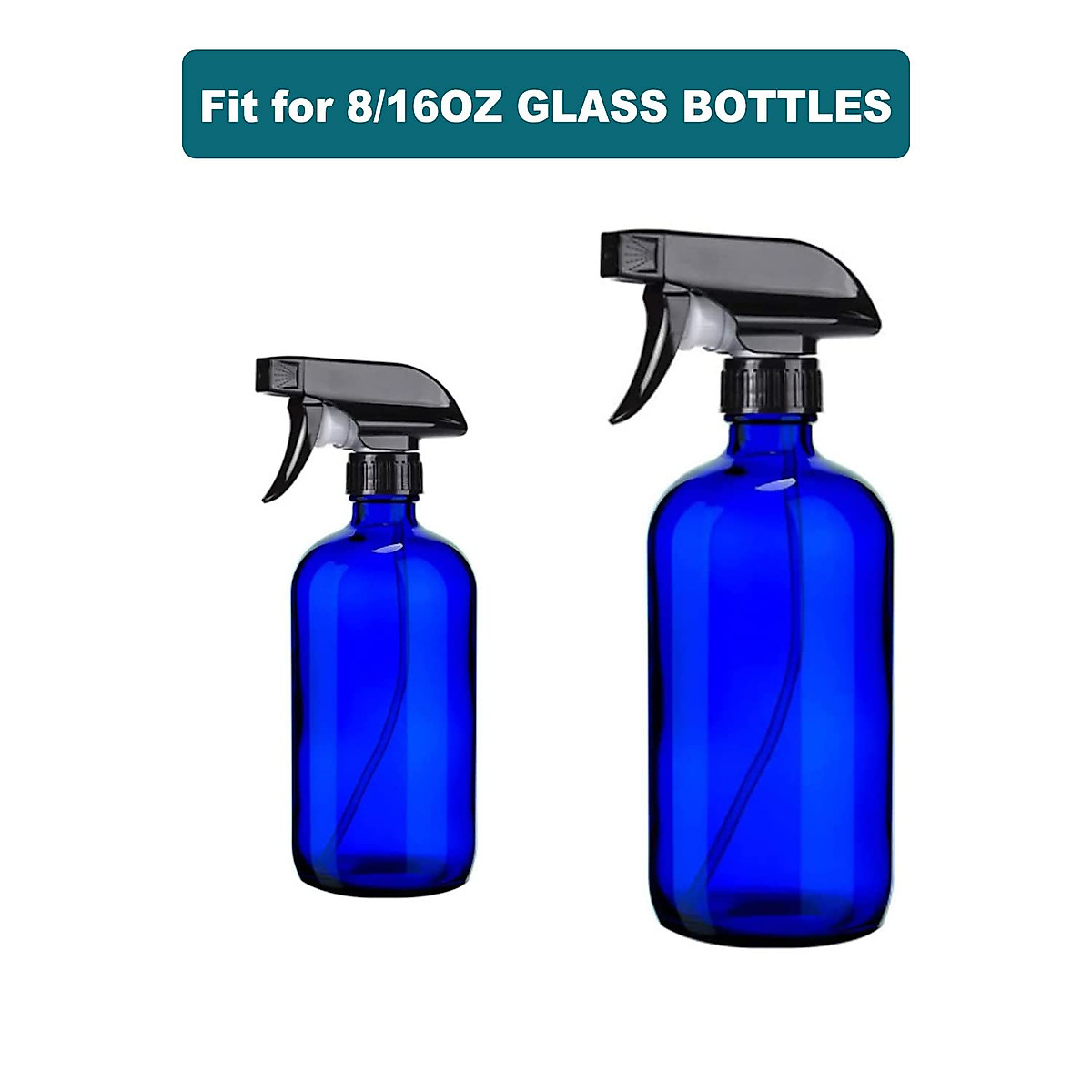 YUNFOOK 3Pcs Trigger Sprayers Replacement Spray Nozzles, Spray Bottle Nozzle with Mist Stream Sprayer for 8oz/16oz Glass Spray Bottles