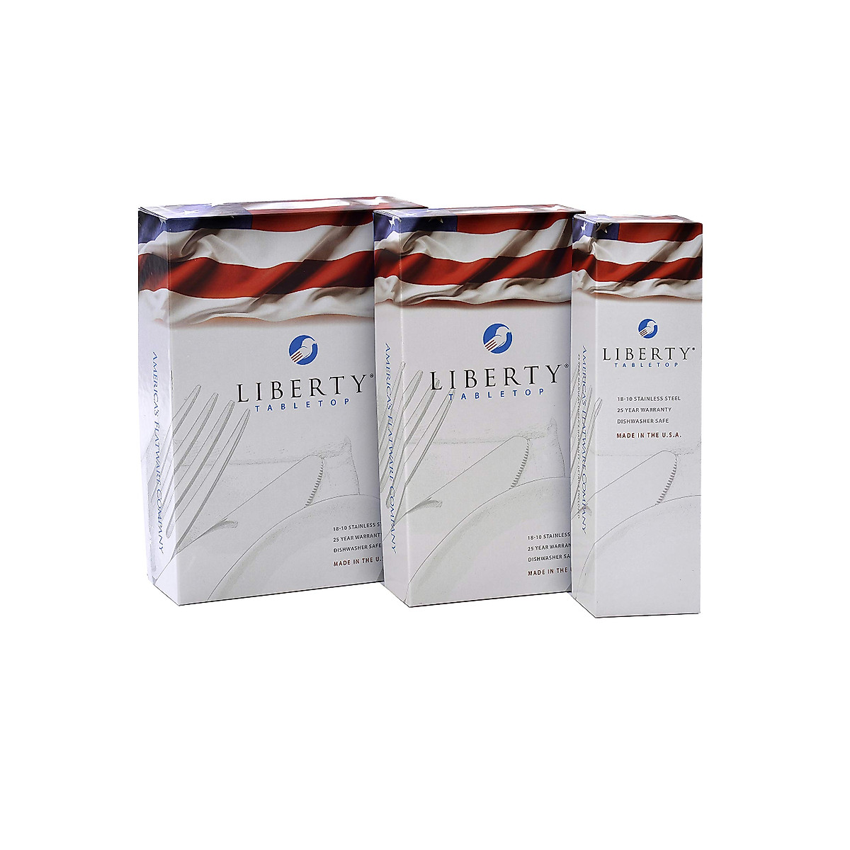 Liberty Tabletop Providence 45 Piece Flatware Set Service for 8 Silverware Made in USA