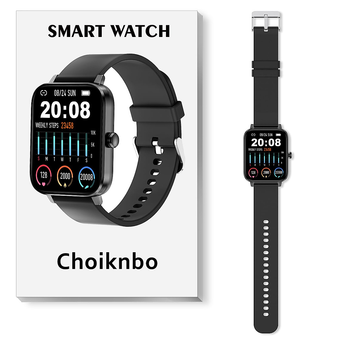 Smart Watch Full Touch Smart Watches for Android iOS Phones Compatible (Answer/ Make Call) Smart Fitness Tracker Watch for Women Man IP67 Waterproof Smartwatch with Sleep/Heart Rate/Blood Oxygen/Step