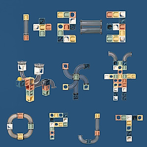 Magnetic Building Blocks Maze Marble Run Brain Game and STEM Toy for Boys and Girls