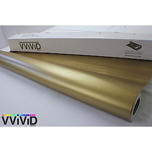 VViViD Matte Metallic Pearl Gold 2ft x 5ft Car Wrap Vinyl Roll with Air Release 3MIL-VViViD8