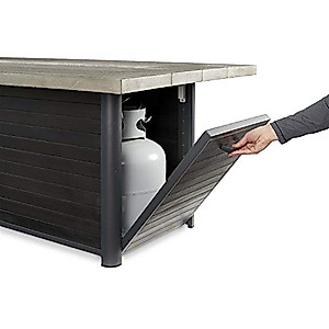 The Outdoor Greatroom Company Propane Fire Pit Table - Cedar Ridge Outdoor Gas Fire Pits for Outside Patio - Fire Table Compatible with Natural Gas or Liquid Propane - 80,000 BTUs