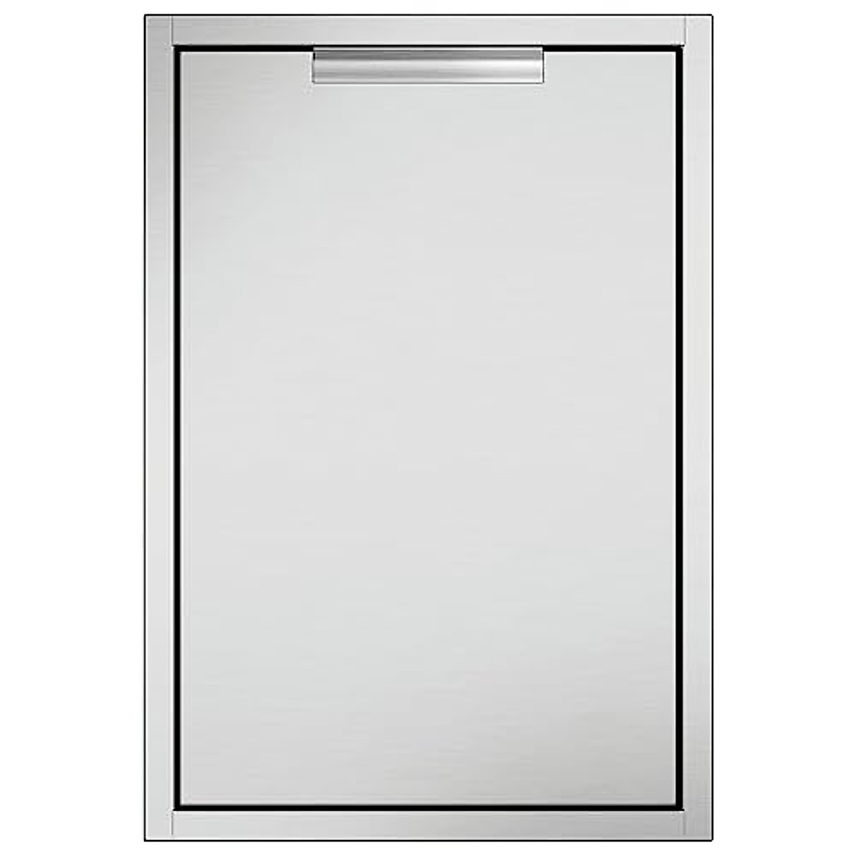 DCS TB1-20 20" Outdoor Trash Bin with 2 10 Gallon Bins Full Extension Slides Removable Drawer Insulated Door Soft Close and Complementing Handle Design in Brushed Stainless