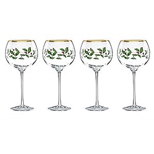 Lenox Holiday 4-Piece Wine Glass Set, 16 fl.oz.
