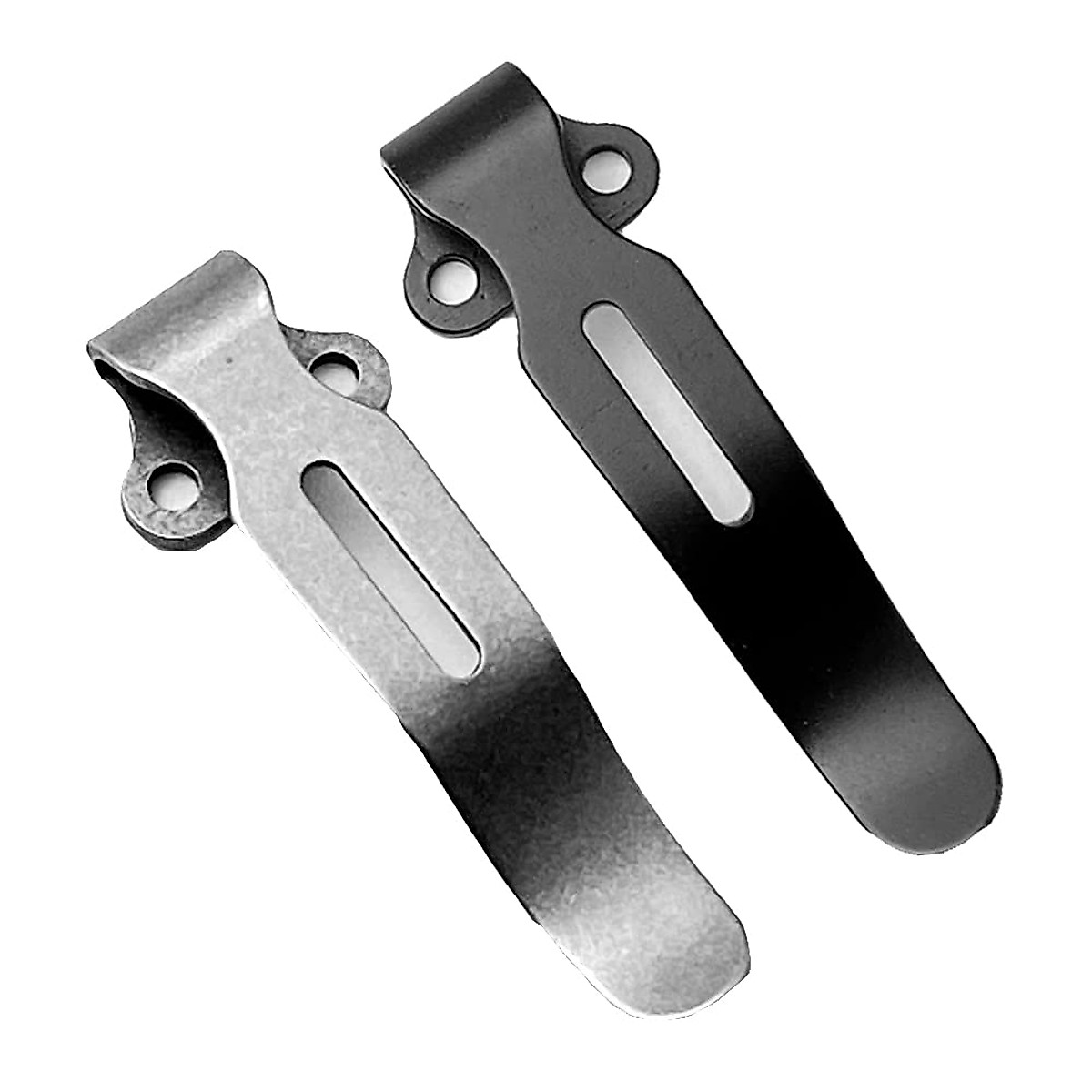 TorSor 2 Pack Deep Carry Pocket Clip Stainless Steel Folding Knife Back Clips for Knife 515 535 Series Practical Waist 2 Hole Support Stand Grip DIY Outdoor Accessories Tool