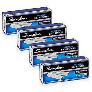 Staples 4 Pack - 20,000 Premium Staples S.F.3 - Heavy Duty Chisel Point Premium Staples 1/4 Inch Staple - Staples for Stapler Jam Free Office Staples for Standard Stapler