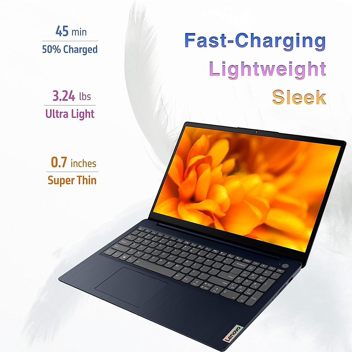 Lenovo 2023 IdeaPad 3i Laptop - Intel Core i5-1155G7-15.6" FHD (1920 x 1080) Touch Screen - 24GB Memory - 1TB SSD - Windows 11 Pro - Abyss Blue – w/HDMI Cable