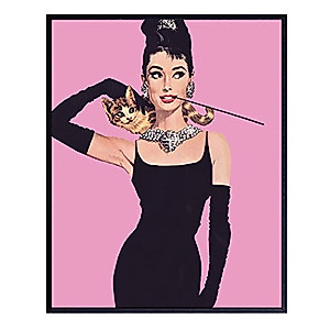 Audrey Hepburn Wall Art, Home Decor - 8x10 Pop Art Poster, Print - Contemporary Modern Room Decorations - Great Gift for Women, Her, Wife, Woman - Unframed PicturePhoto