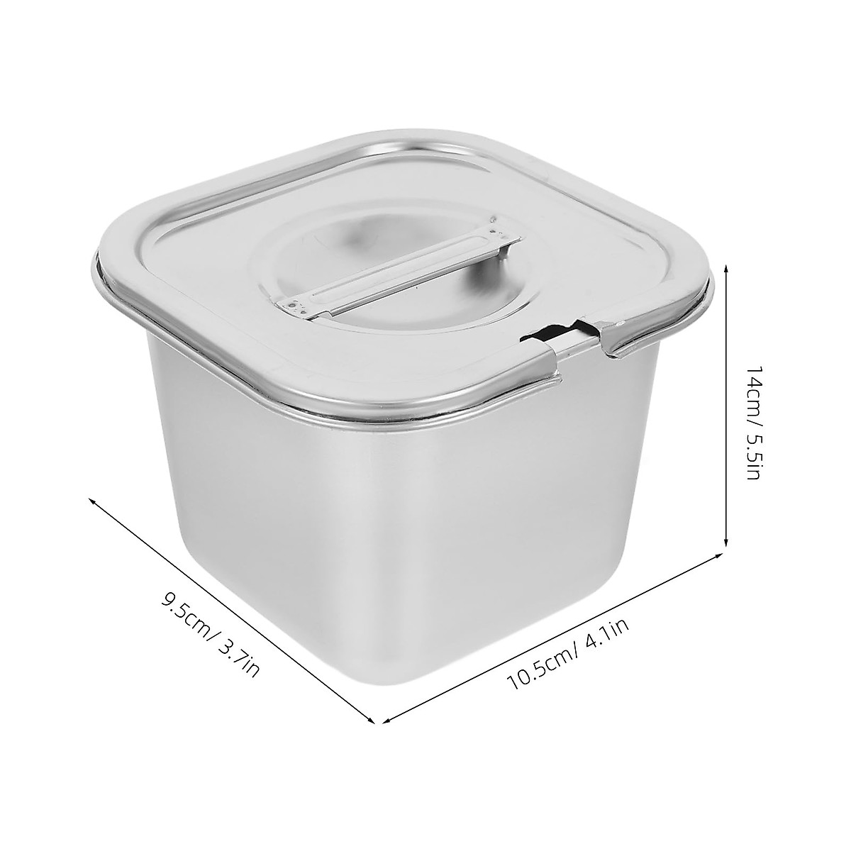 PRETYZOOM Freezer Stainless Steel Container Ice Cream Storage Box Metal Container with Lid Storage Containers Ice Cream Tub Ice Cream Storage Tubs Freezer Container Stainless Steel Storage Containers