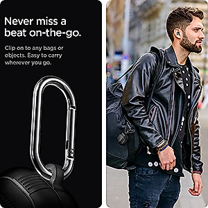 Spigen Rugged Armor Designed for Galaxy Buds2 Pro Case (2022) / Galaxy Buds 2 Case (2021) / Galaxy Buds Pro Case (2021) / Galaxy Buds Live Case (2020) - Matte Black