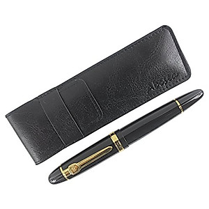 Abcsea 1PCS Heavy Big Rollerball Pen 159 and 10PCS Black Ink Rollerball Pen Refill, Spiral Ballpoint Pen Refills with Cover, Medium Point - Black Pen and Black Spiral Refills (0.5MM)