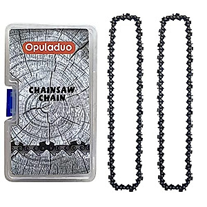 Opuladuo 2PC 10-inch Replacement Chain for Greenworks PS80L210, PS80L00, PS60L210, PS60L00 Pole Saw - 1/4" - .050" - 58 DL