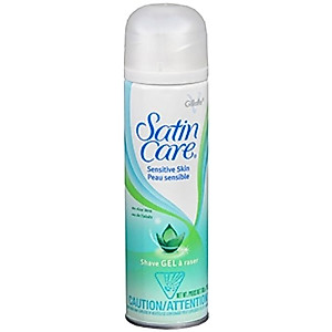 Gillette Satin Care Shave Gel Sensitive Skin 7 oz (Pack of 9)